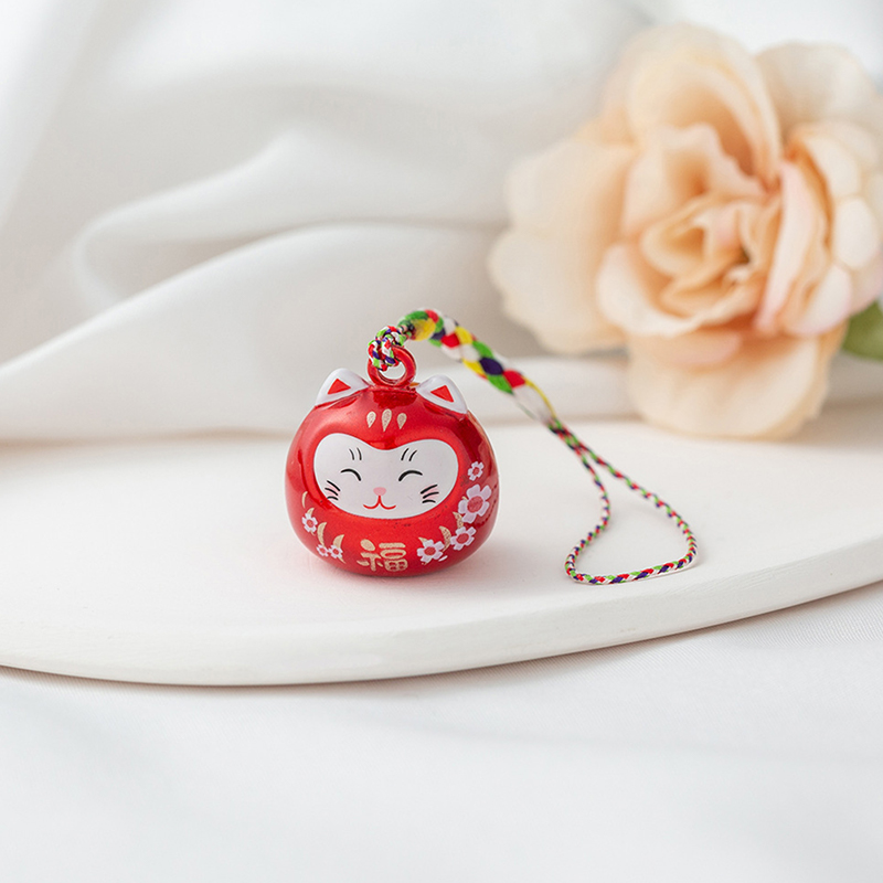 Cute Cartoon Lucky Cat Bell Crafts Ornaments Small Animal Key Chain Decoration