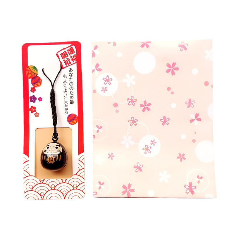 Cute Lucky Cat Daruma Bells Pendant Trinkets Phone Accessory Car Bag Key Chain