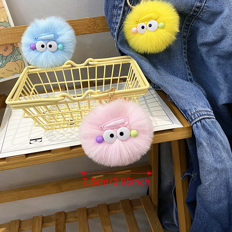 Carino Mini Elfo Monster Peluche Portachiavi Colore Caramelle Grandi Occhi Decorati Animale BII