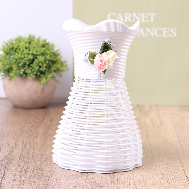Modern Flower Vase White Pink Blue Plastic Vase Flower Pot Basket ...