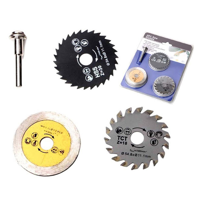 3PCS OUT DIAMERT 54,8 mm Mini Circular Saw Blade Metal Plastic Ceramic Blade