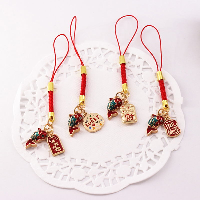 Lucky Chinese Style Smart Phone Strap Lanyards Pendant Keys Chain Decoration