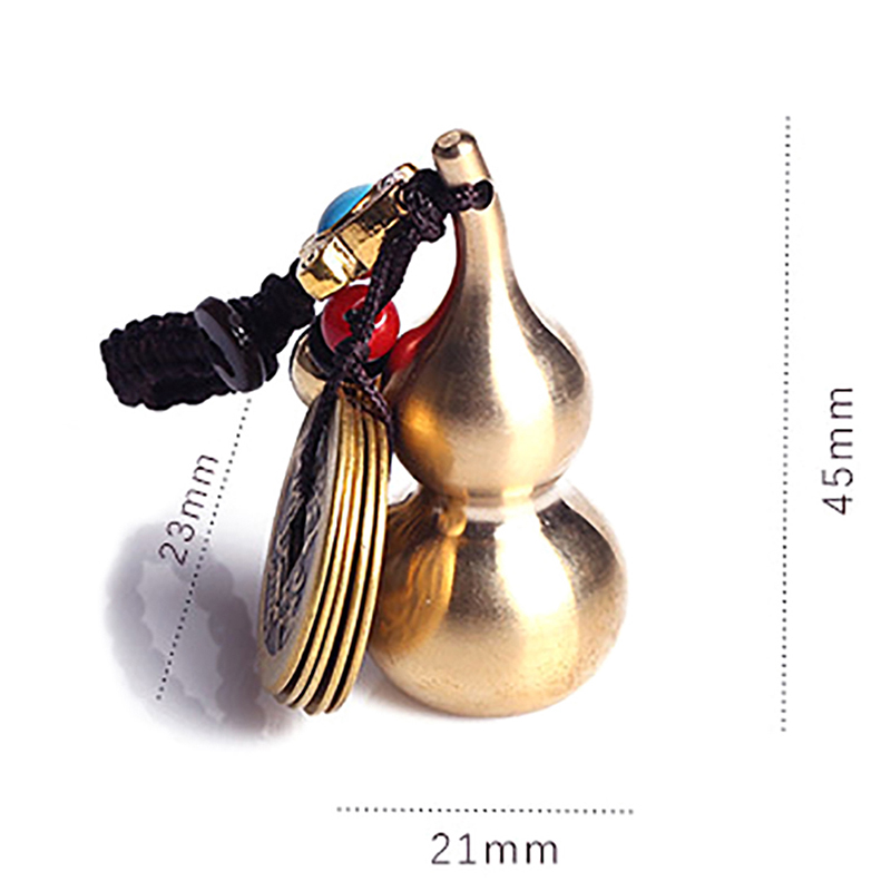 Portachiavi Vintage Colore Oro Zucca Fortunata Moneta Antica Zucca Cinese Ottone Chiave RODE