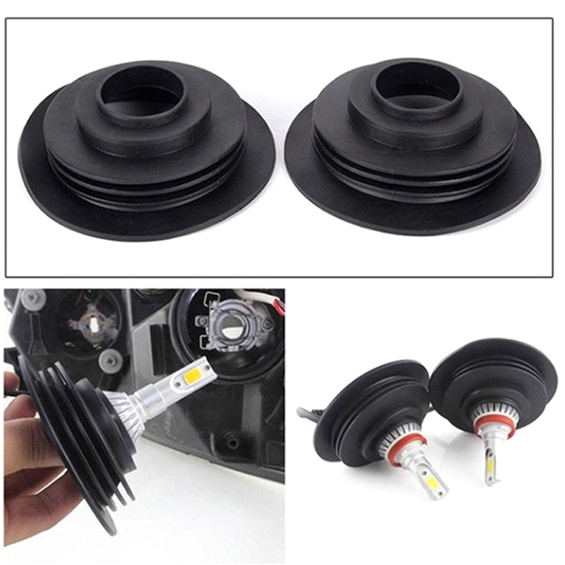Soft Rubber Dust Cover For Car Auto Headlight Universal LED Light Seal Cap Cover