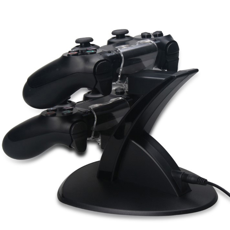 PS4 Controller Charger Dock LED Dual USB PS 4 Charging Stand Station Cradle