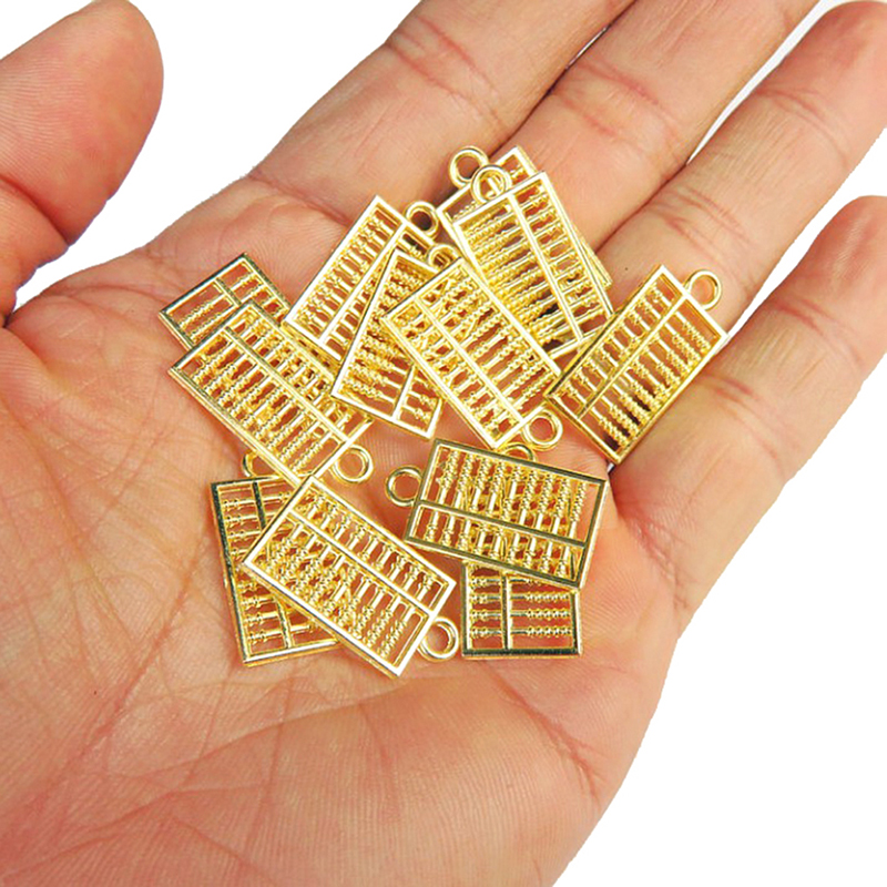 10pcsset feng shui in lega abacus keycus metal mob ornament fob ornament  EI