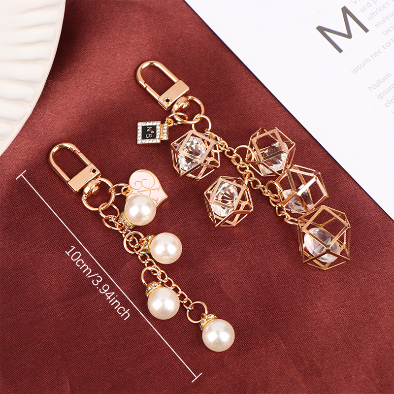 Imitation rétro Perle Crystal Courte