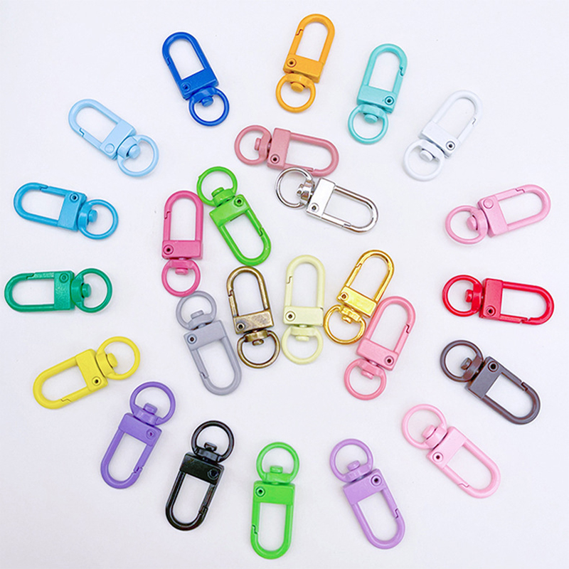 5 pz Carino Portachiavi Colore Caramelle Anello Metallo Fibbia Aragosta Clip Portachiavi Anello ~~