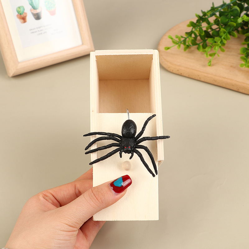 Spider Prank Scare Box Spider In A Box Prank Gifts Gag Pull Toy Joke Trick SN