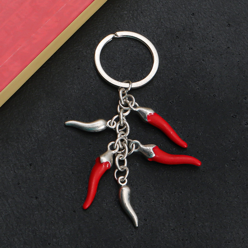 Mini Ciondolo Pepe Rosso Creativo Metallo Creativo Portachiavi Portachiavi