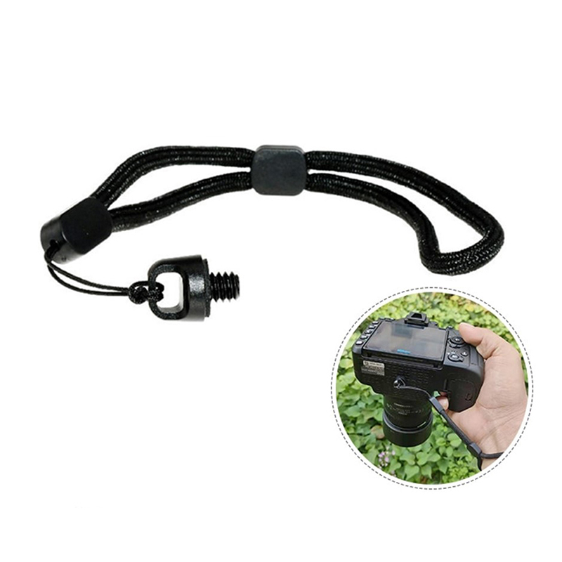 Adjustable Hand Wristband Lanyard Strap Sling For Camera Lanyard Screw D Ring EI