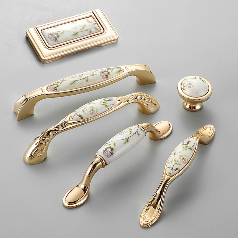 1Pc Antique Ceramic Cabinet Handles Chinese Drawer Knobs Wardrobe Door ...
