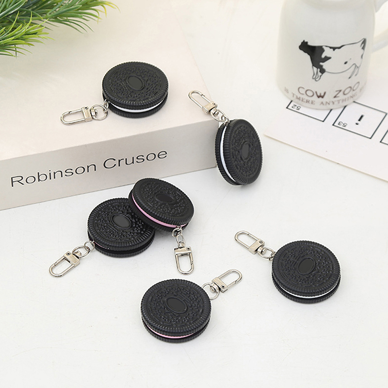 Carino Ciondolo Creativo Simulazione Biscotti Portachiavi Anello Oreo Ciondolo Borsa Portachiavi