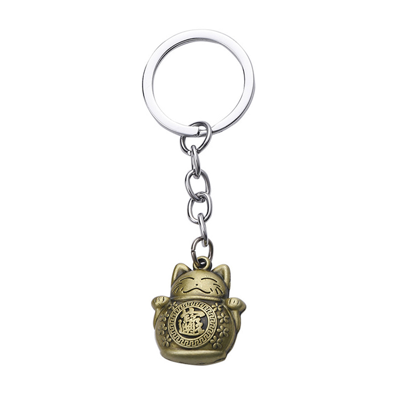 Keychain de voiture de chat chanceux fait à la main