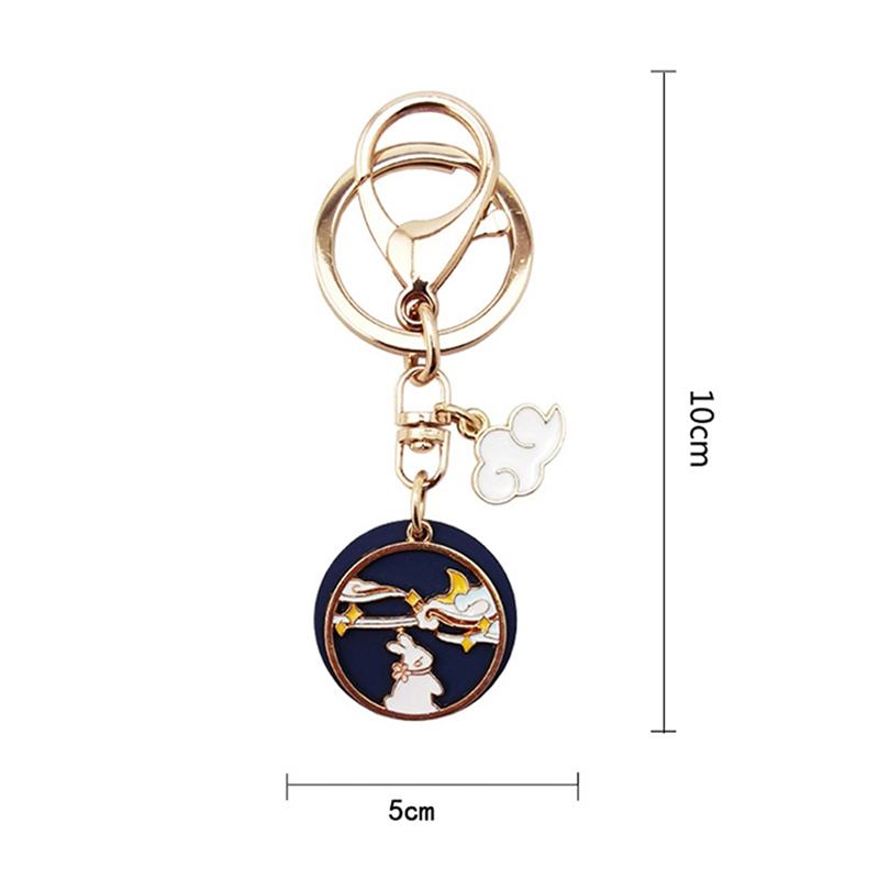 Keychain anime mignon Nouvel gouttes d'huile de lune de goutte