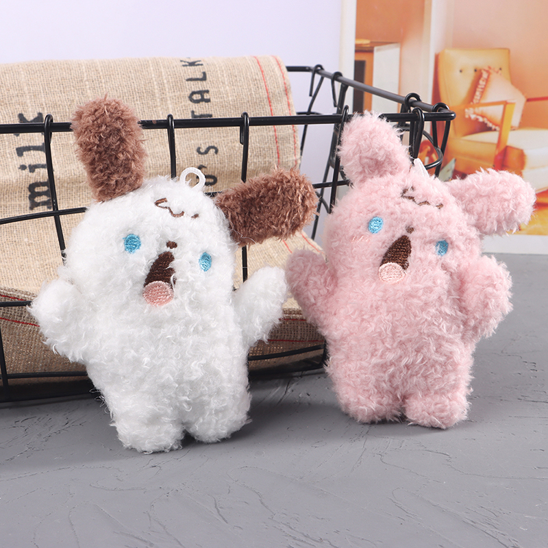 9*10cm Rabbit Shouting Bear Dog Bag Decoration Plush Pendant Keychain Toy ba