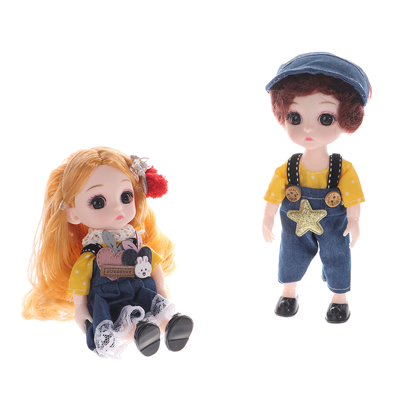 17cm Doll with Clothes Shoes DIY Movable Joints Figure Girl Boy Gift Toys Dol EI