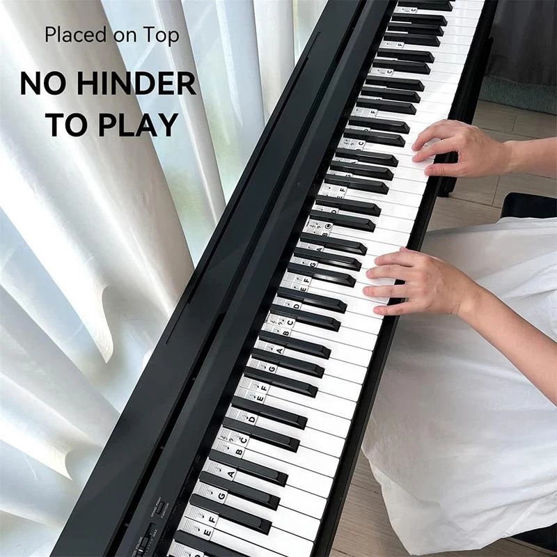SILICONE PIANO NOTE Strip Piano Notes Sticker Guide pour débutant ...