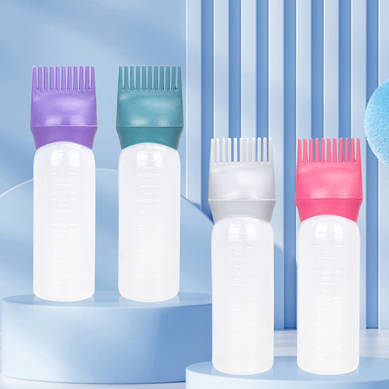 120ml Hair Dye Shampoo Bottle Applicator Coloring Dyeing Brush Hair ...
