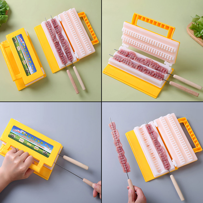 Spiedino per carne a doppia fila singola macchina per barbecue strumento kebab p