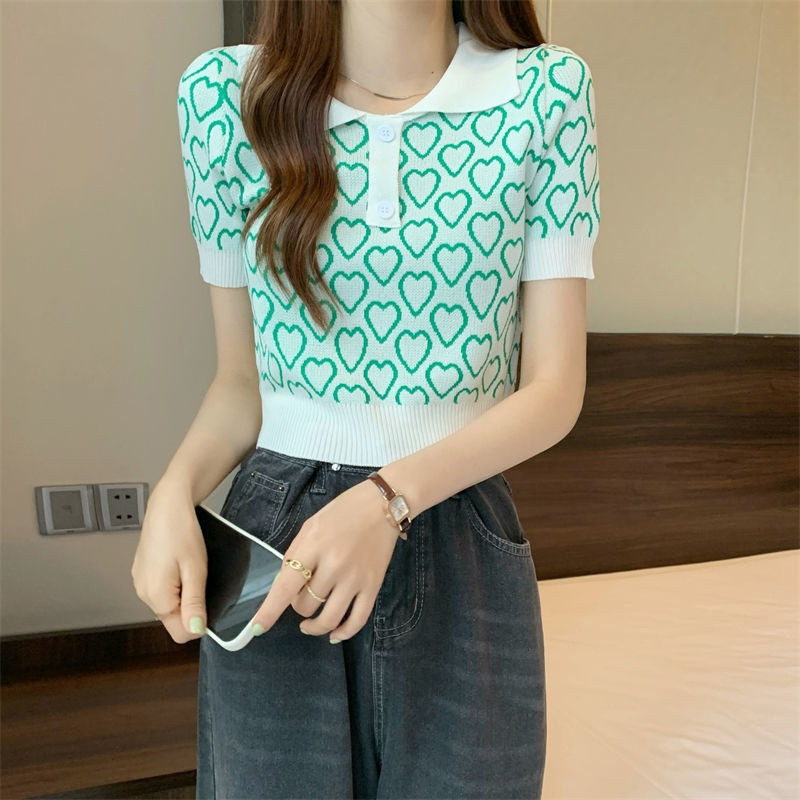 Sweetheart Pink T - shirts Femmes Summer Preppy Style coréen Y2k Vêtements Top