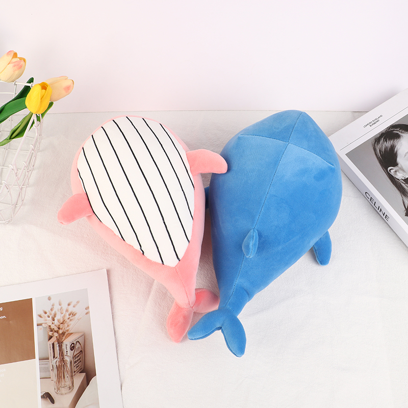 35CM Whale Plush Toy Soft Plush Stuffed Dolphin Doll Cushion Pillow Home Deco ba