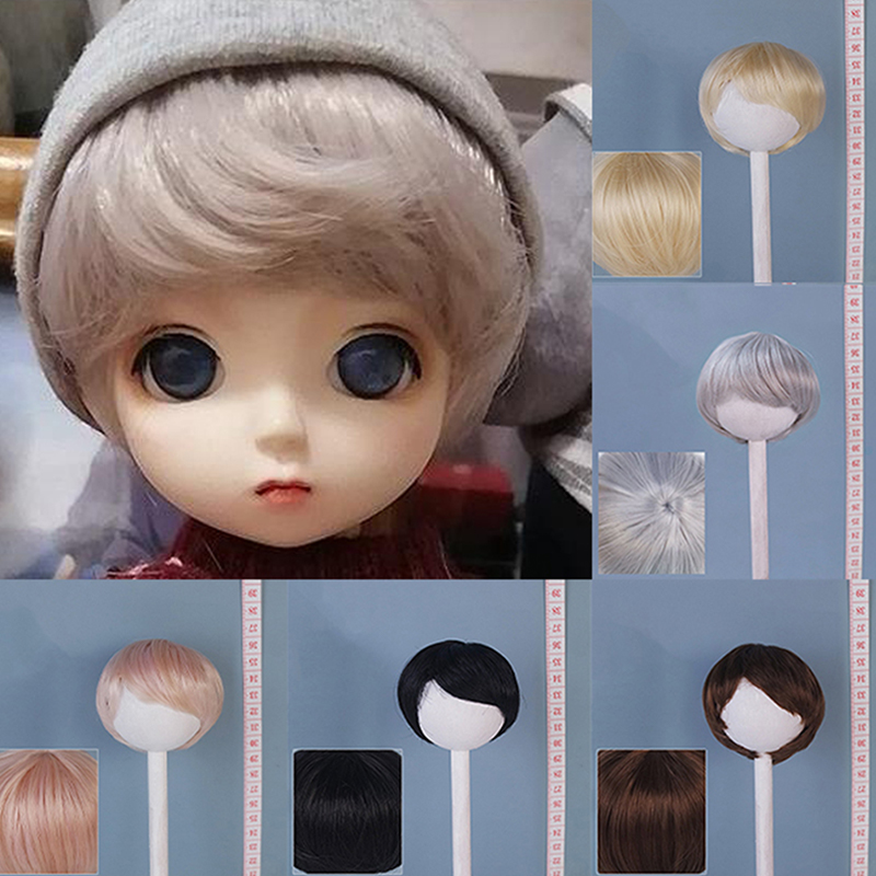 1/6 Doll 16.5-17.5CM Head Circumference Short Hair Doll Wig Accessories Toy EI