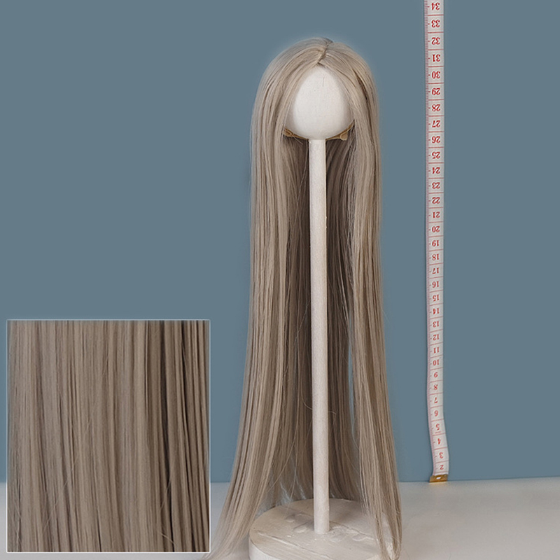 1/6 Doll 16.5-17.5CM Head Circumference Long Hair Doll Wig Hair Accessories T EI
