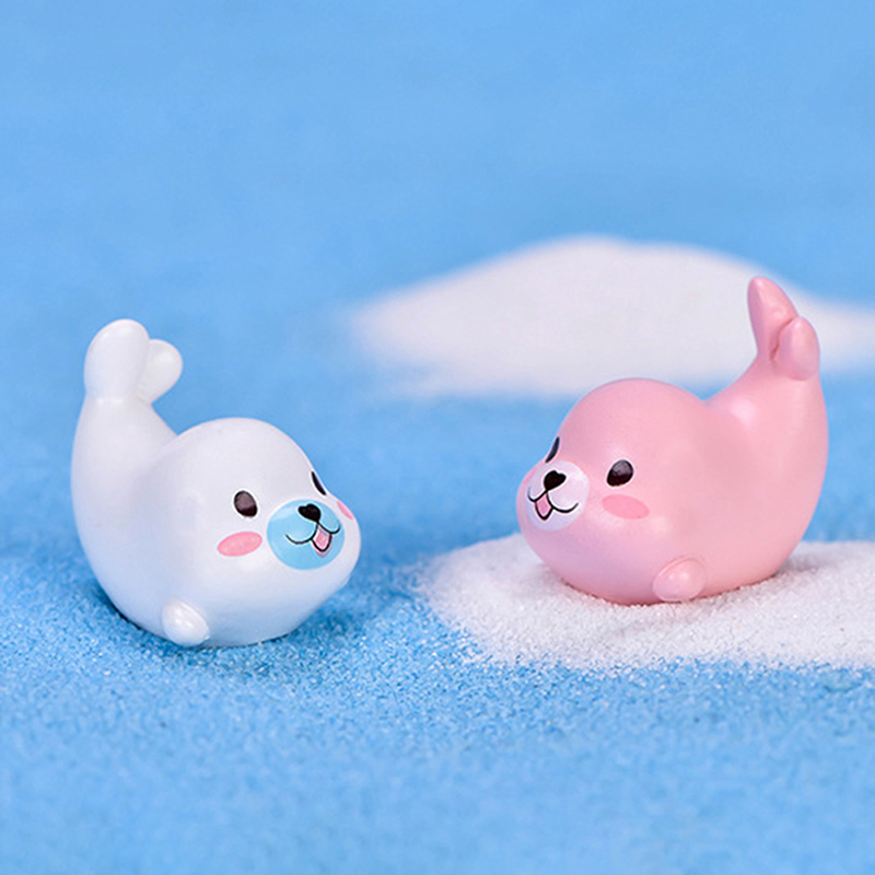 Cartoon Lovely Seal Bonsai Decoration Ornaments Resin Fish Tank Starfish Decor