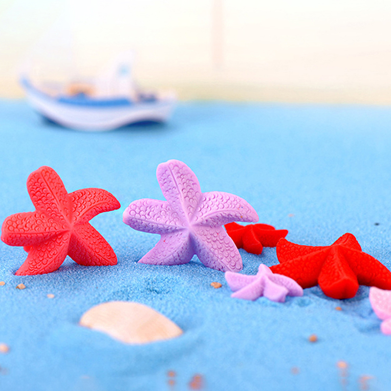 Mini Colorful Five-Pointed Starfish Sea Star Resin Fish Tank Starfish Ornaments