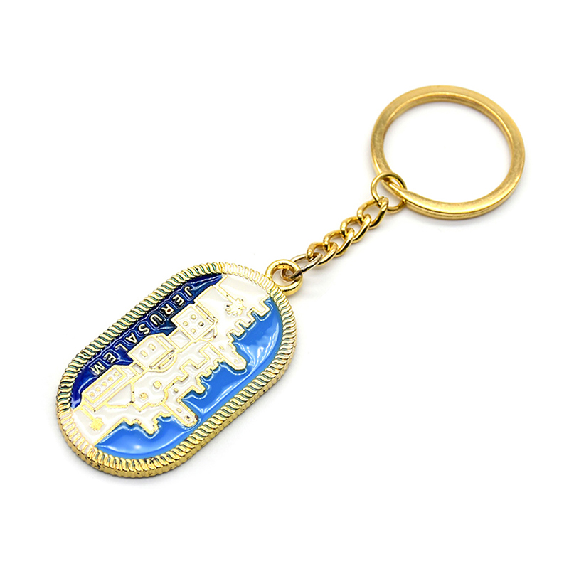 Church architectural pattern Pendant Keychain Car Bag Religious Souvenir Gift