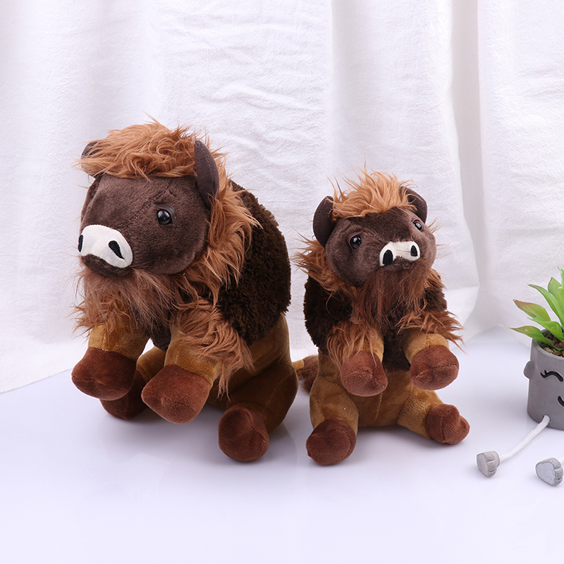 Simulation Plush Highland Cow Soft Stuffed Animal Toy Home Decoration Farm To EI