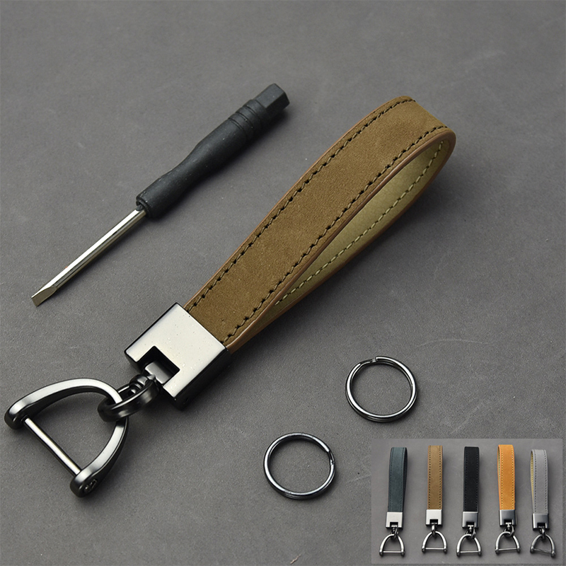 Keychain de vache supérieur vintage Keychain Pure Couleur de boucle de boucl -wf