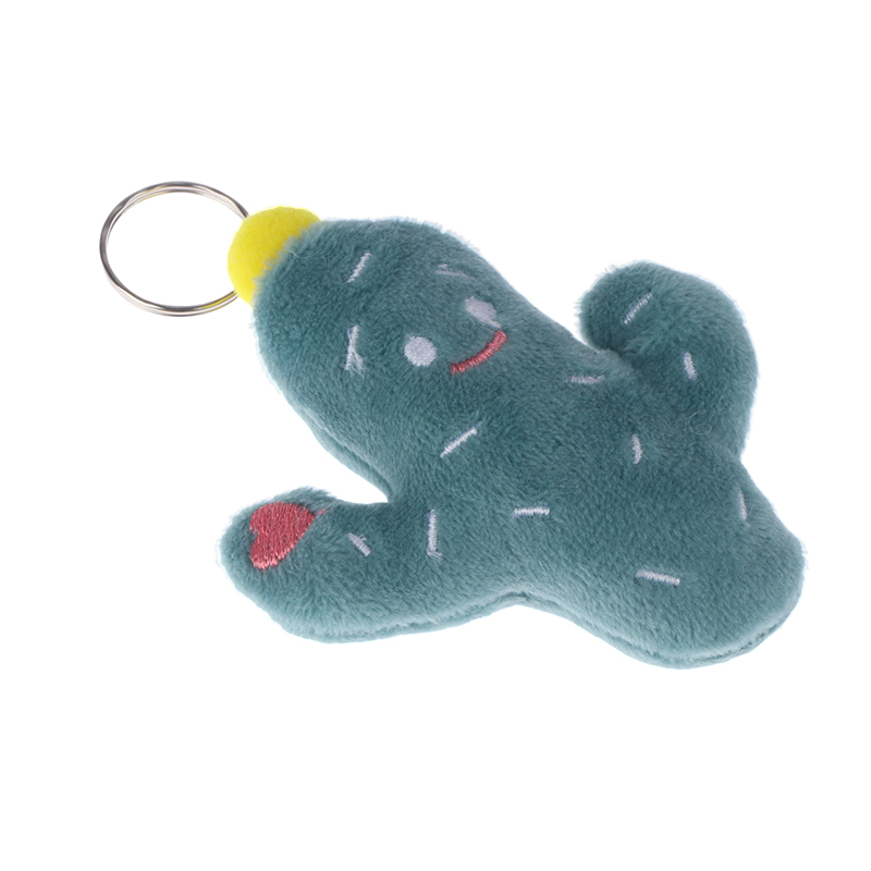 1Pc 9cm 3D Cactus Plush Toy Cute Cartoon Stuffed Doll Keychain Pendant Bag Decor