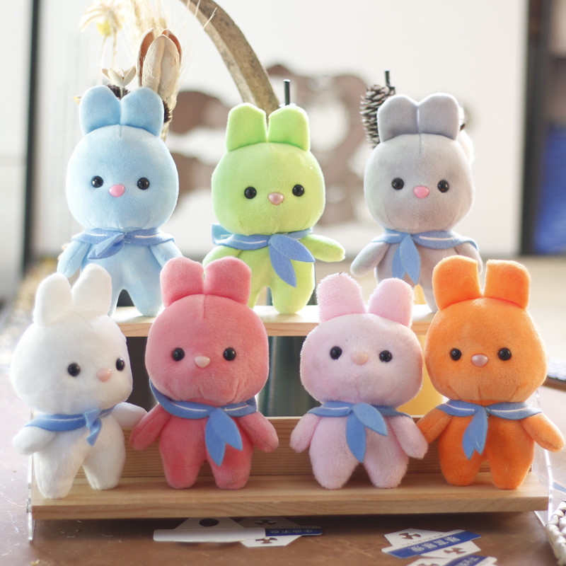 1pc Cartoon Rabbit Plush Dolliera Doll Doll Doll Ringh Random Color Random  EI