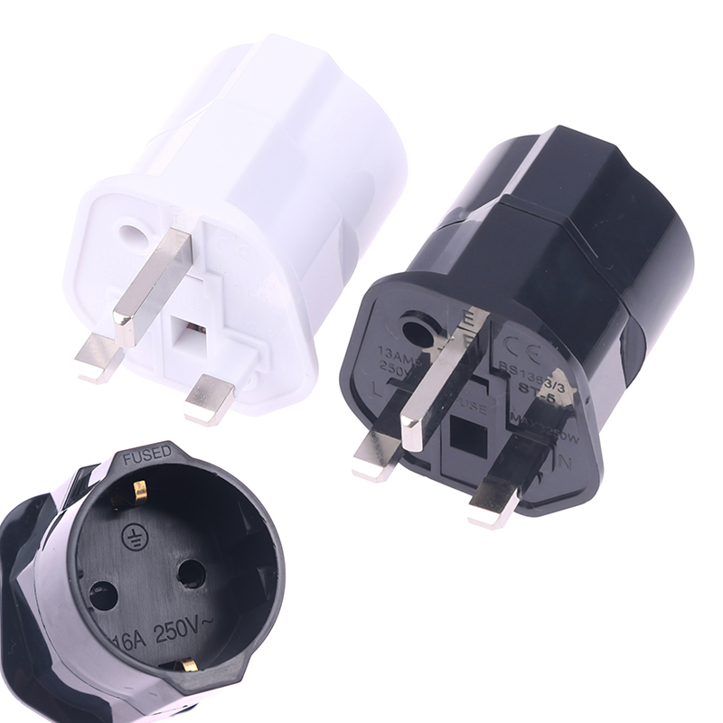 Multifunctional EU European To UK Plugs Adapter Power Converter 2 Pin Socket EI