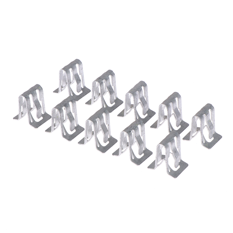 100pcs Car Dashboard Console U-type Metal Clip CD Panel Retainer Clips-xp -wf