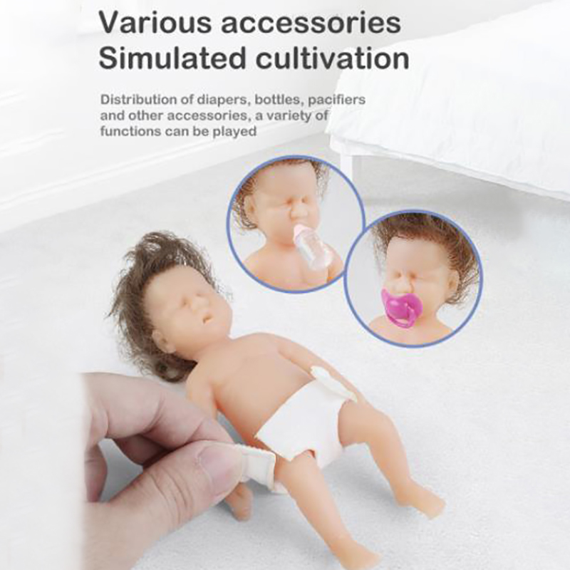 12 cm Micro Preemie Silicone Baby Mini Reborn Doll Children Anti-Stress Toy  EI