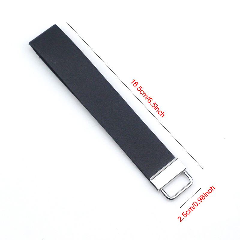 Bracciale in pelle modellato cinturino lungo in pelle PU portachiavi ciondolo antiperdita BII