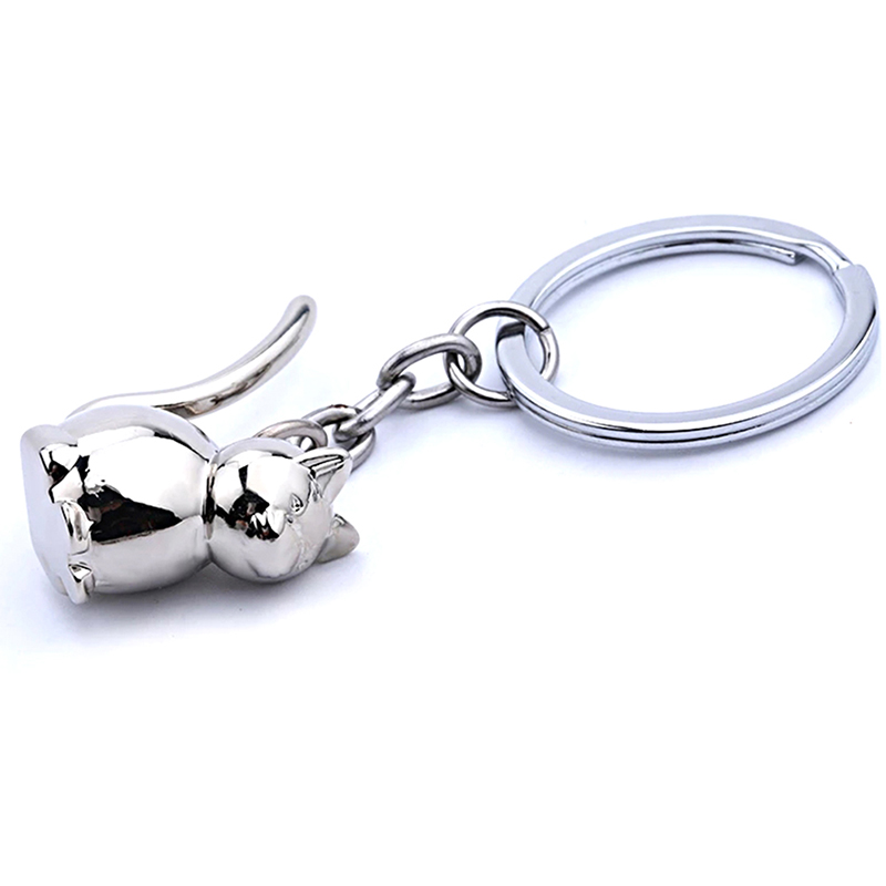Keychain 3d Cat Cine Key Ring per Women Kitten Lucky Cat Key Key Holder  ba