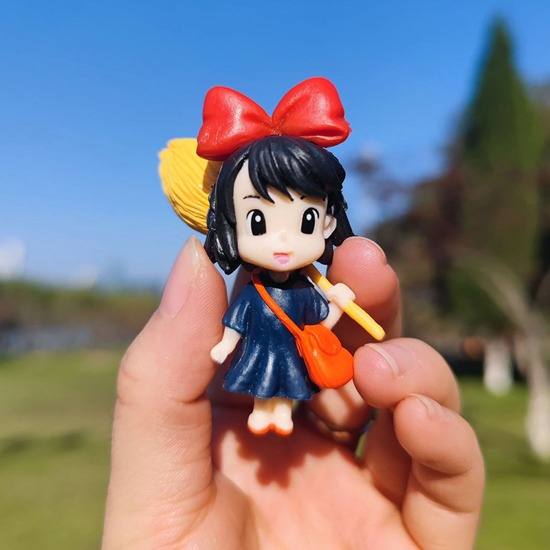 Aquarium Ornament Floating Broom Girl Ornament Creative Cartoon Pendant Decor