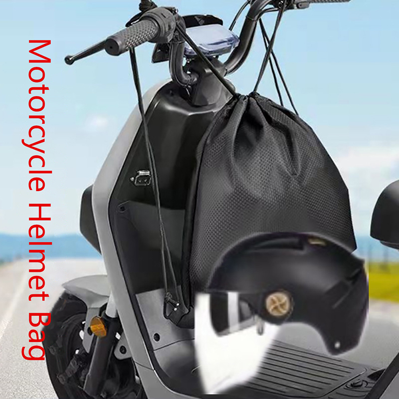 1 pz borsa casco moto tasca a corda singola per scooter ciclomotore ~~