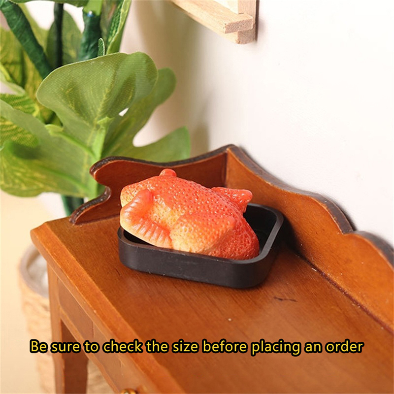 1set 1:12 Dollhouse Miniature Roast Chicken Wtray Food Model Kitchen ...
