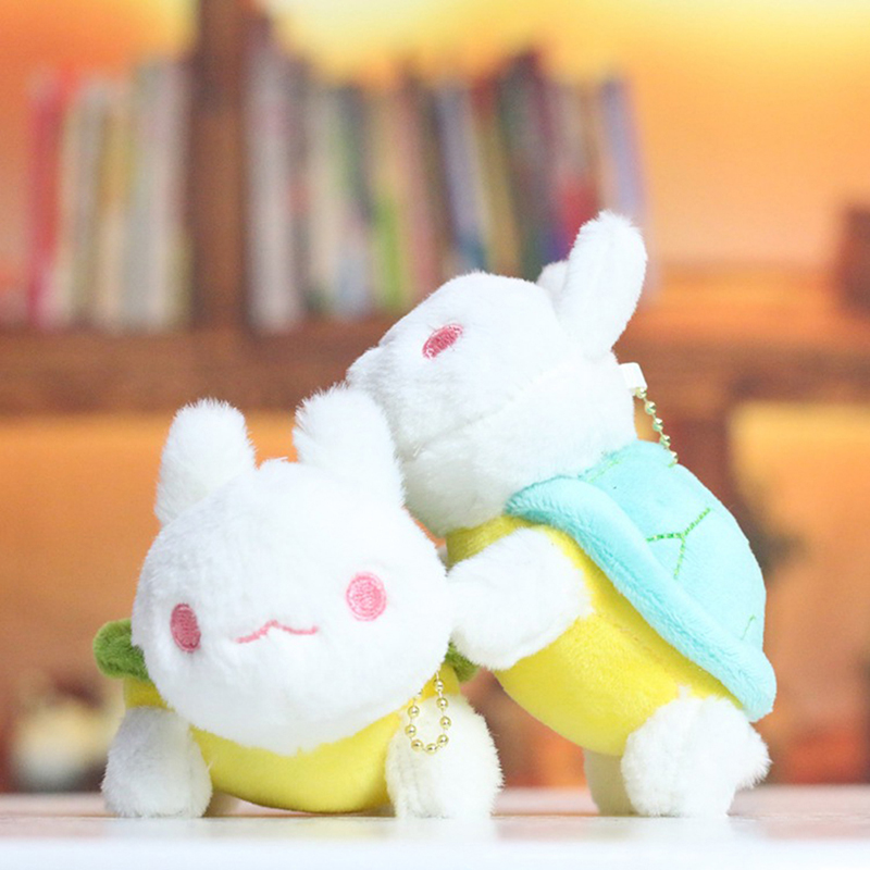 Funny turtle and rabbit pendant cute little turtle cartoon rabbit plush toy EI