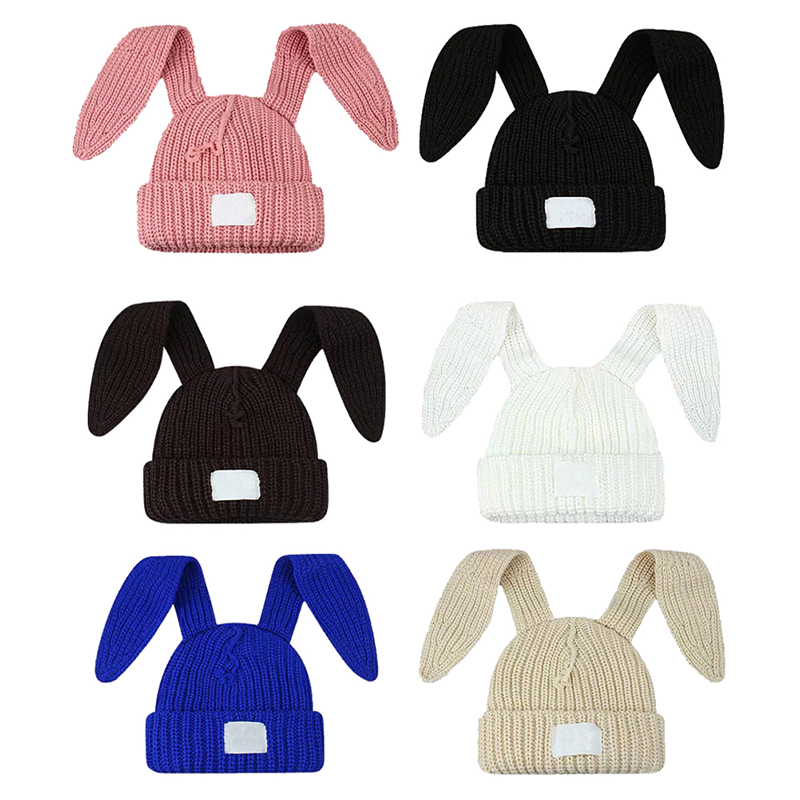 Rabbit Long Ear Hat Knitted Hat Warm Beanie Long Ear Hat Bunny Hat ...