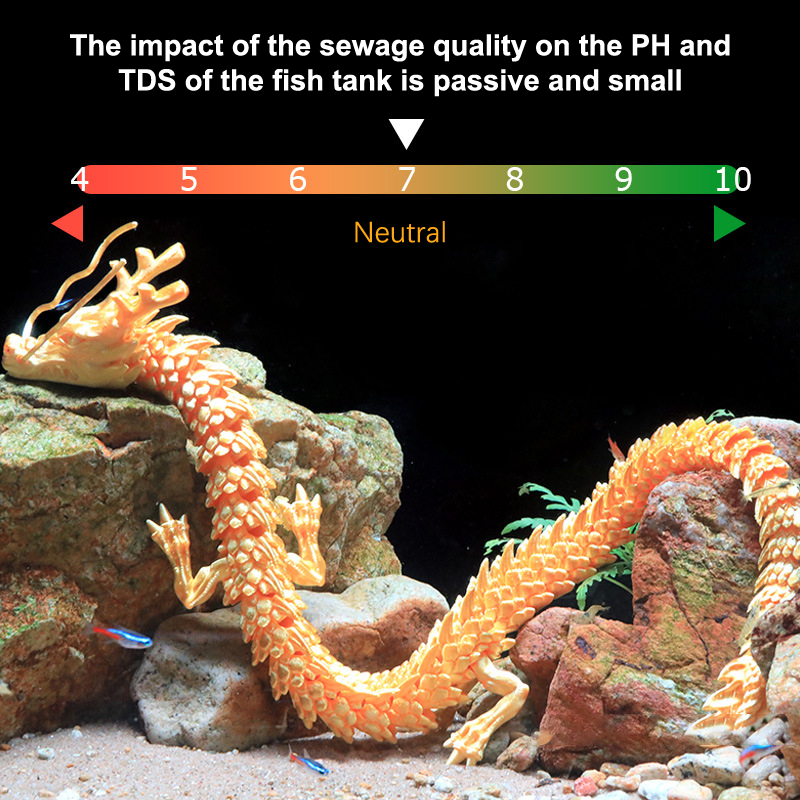 3D Printed Articulated Dragon Fish Tank Landscaping Decoration Home Office Gifts