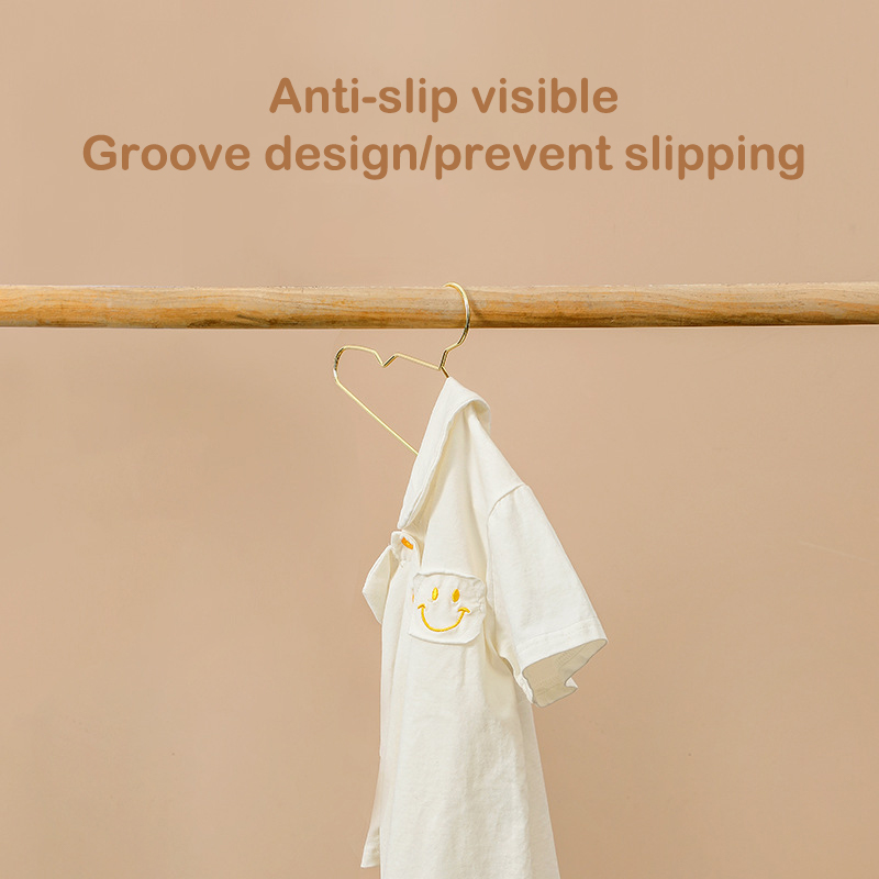 Small Hanger Metal Wire Pet Hangers for Dog Cat Gold Metal Clothes Shirts Ha  F3