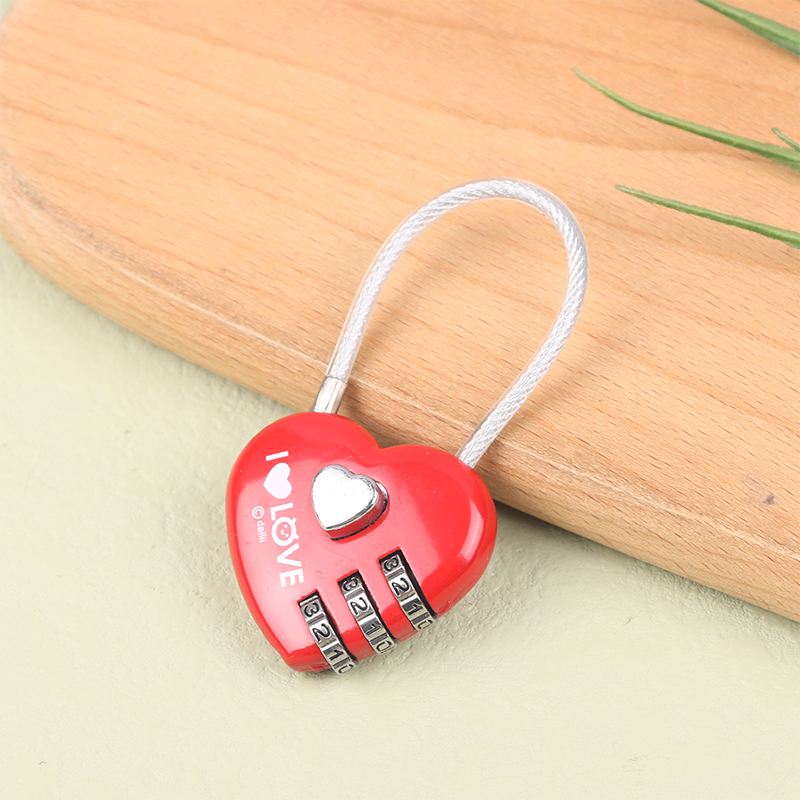 Love Password Lock Wire Rope Lock Travel | Grelly UK
