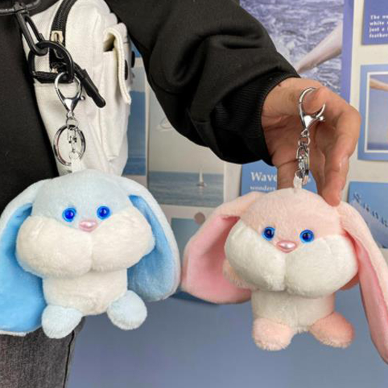 Plush Rabbit Key Chains Animal Doll Bag Pendants Keychains Key Rings Gift EI