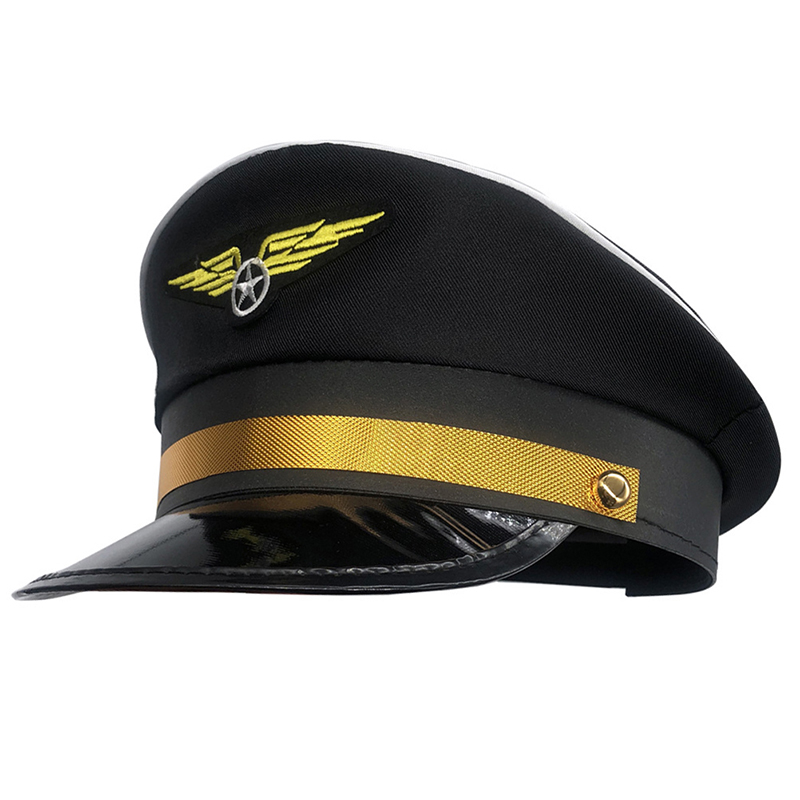Cappelli Capitano Cappelli Navy Festa Costume Polizia Marinai Cappelli Capitani Cappello Volo Th